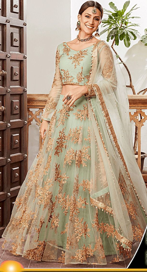 BRAND : LASHKARA FABRIC : NET WORK (ZARI, HANDWORK, SEQUENCE) Front ...