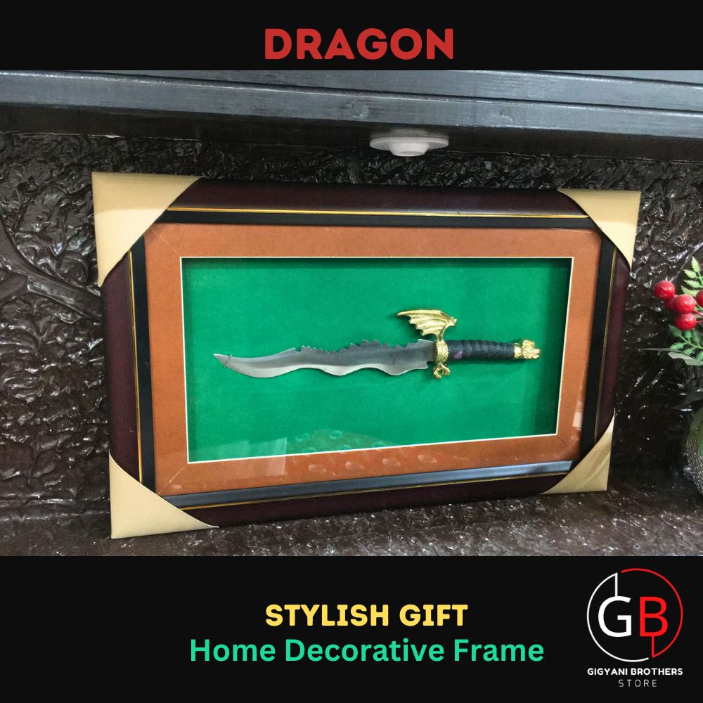 GB- Dragon Knife Frame , Frames for Room Decoration items, wall Art ...