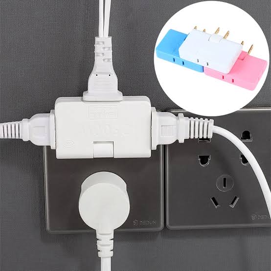 180 Degree Rotatable Folding One Turn Three Power Adapter Travel ...