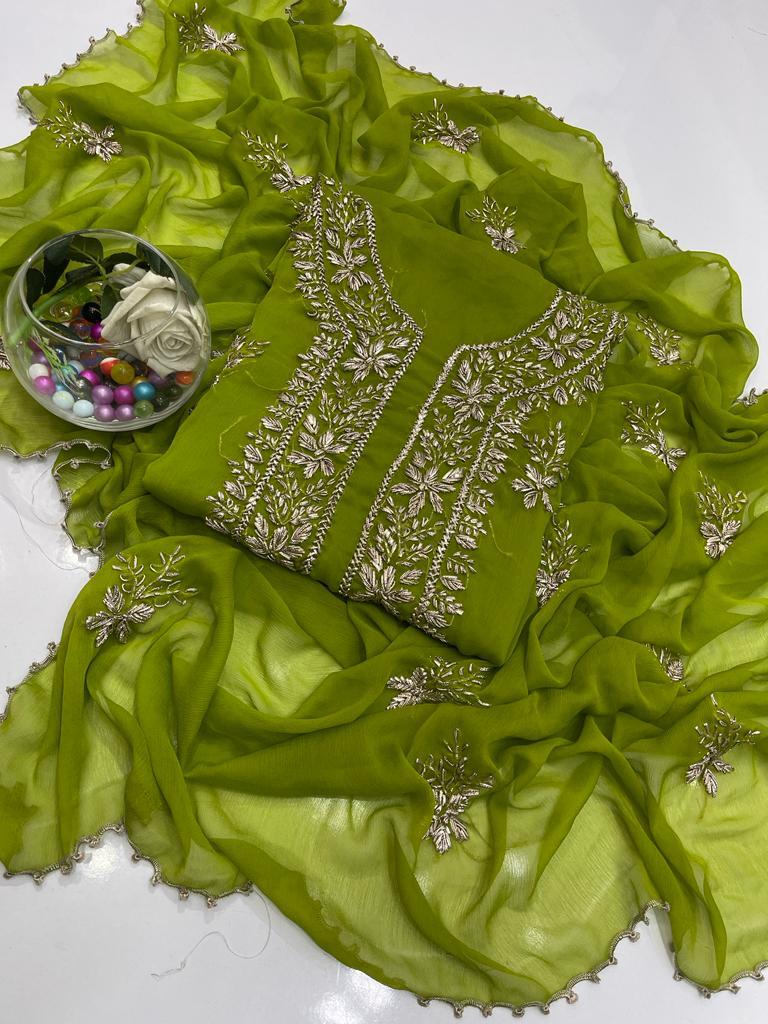Unstitched MTB LCD Gotta Work Hand Made Traditional Dress For Womens ...