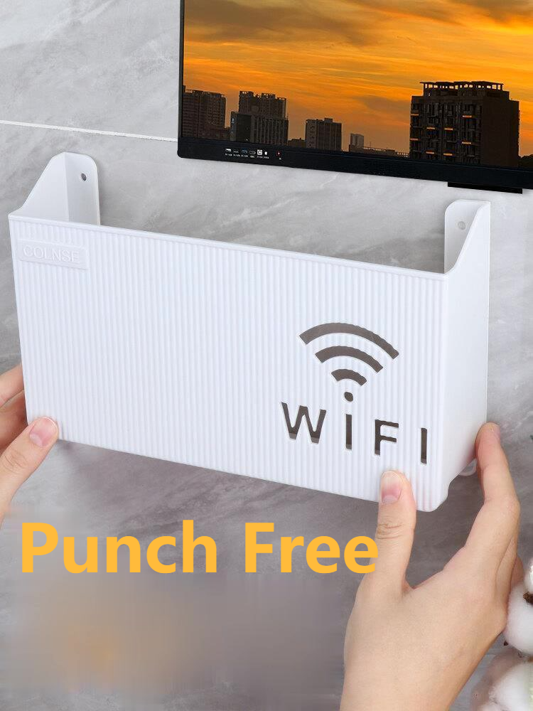 No Punching Cable Power Bracket Set-top Box Shelf Office Media Decor ...