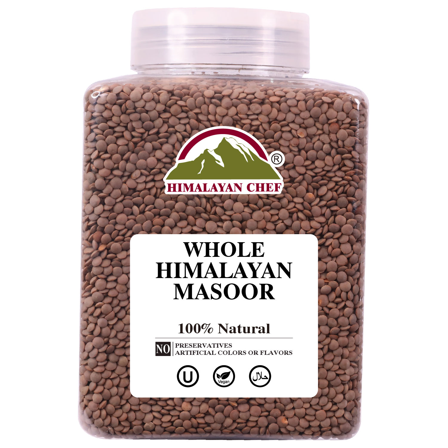 Himalayan Masoor Whole -1.7KG Sabat Masar | Large Platic Jar | Daraz.pk