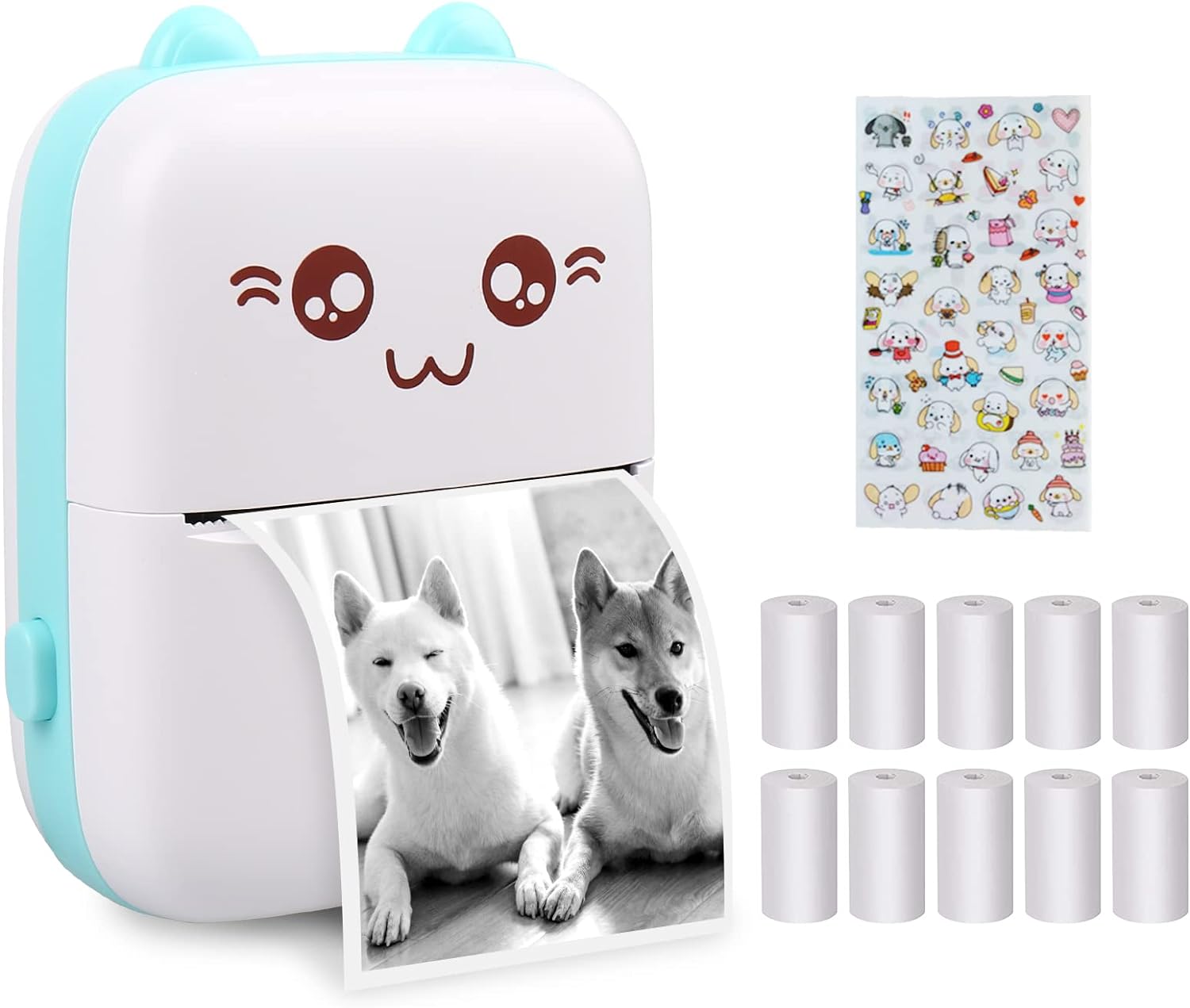 Mini Printer Mobile Photo Printer for Smartphone, Portable Thermal ...