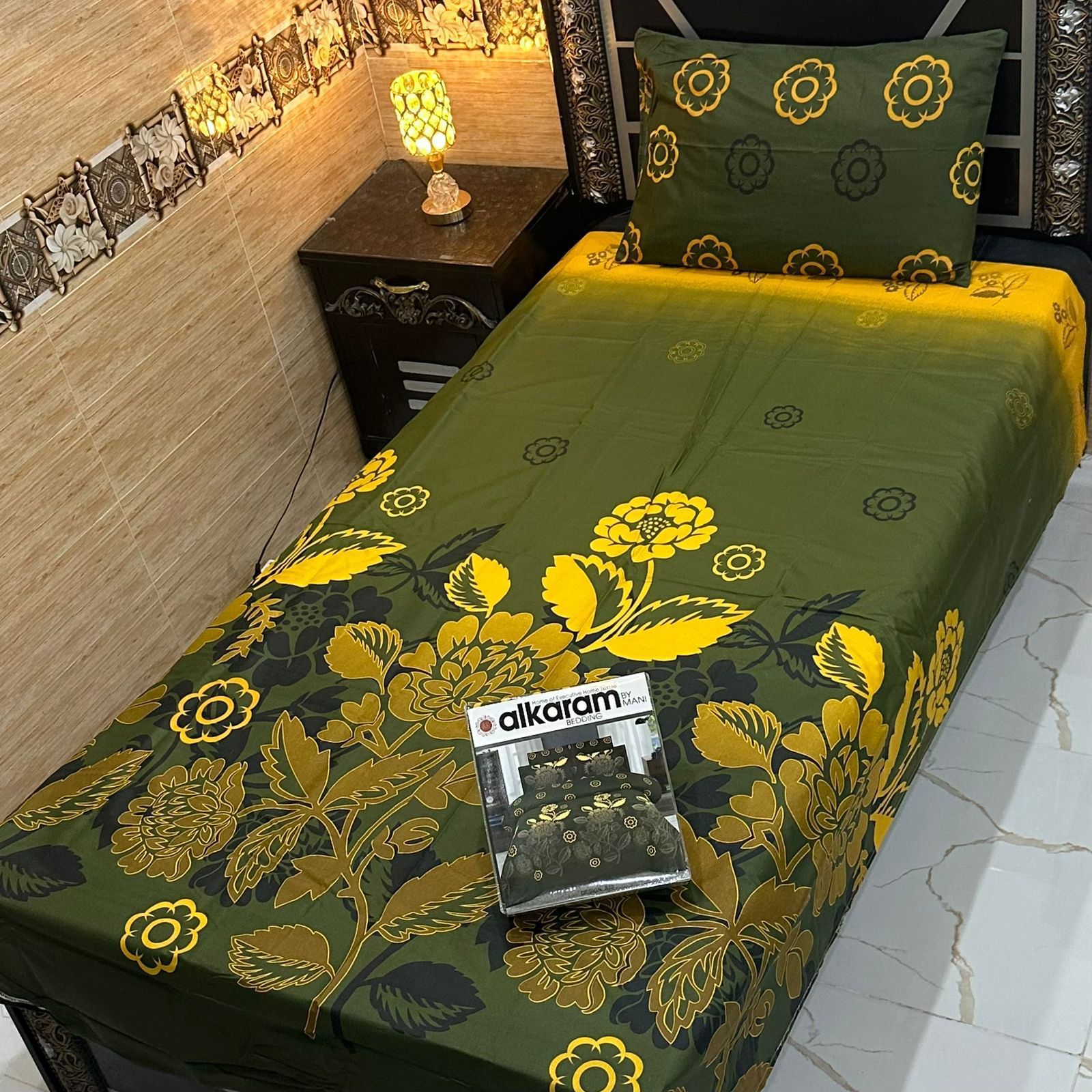 Moon Light Cotton Bed Sheet Single (Stitched) 2PC | Daraz.pk