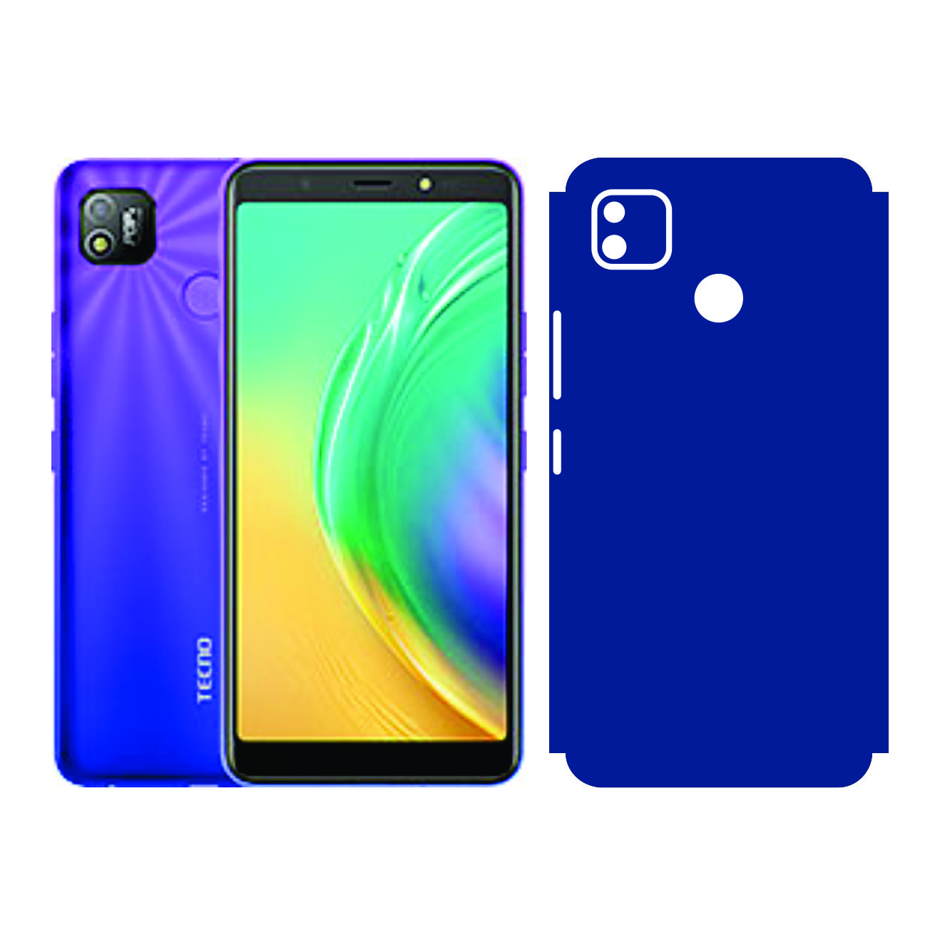 Tecno Pop 4 Back RHINO-0003 Blue Sheet Anti-stain Wrap Cover | Daraz.pk