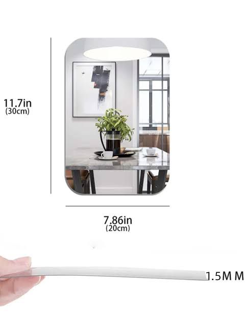 Elegant Rectangular Self-Adhesive Mirror Stickers - High-Quality Non ...