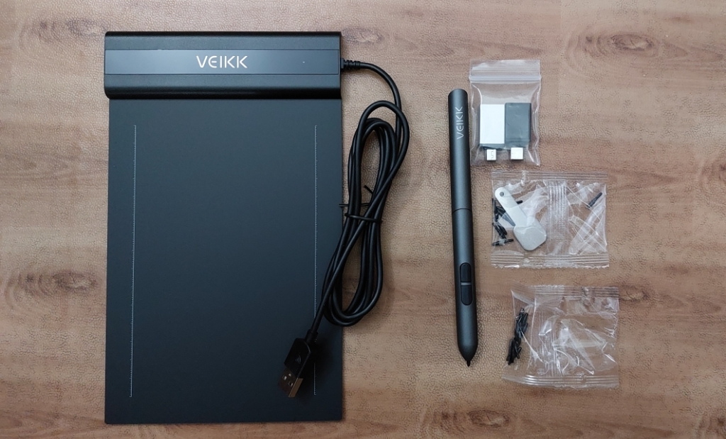 VEIKK S640 V2 6 x 4 inch Ultra-Thin OSU Pen Tablet Graphics Drawing ...