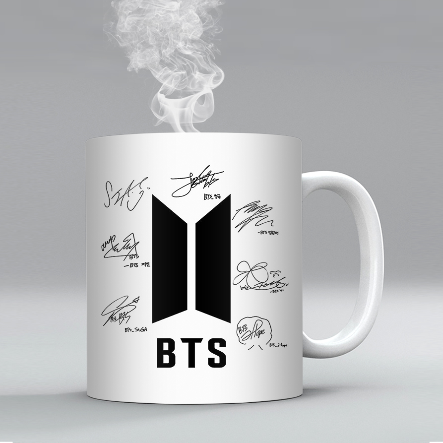 BTS Logo Printed Coffee Mug with free gift, BTS Army, KPOP, STRAY KIDS ...