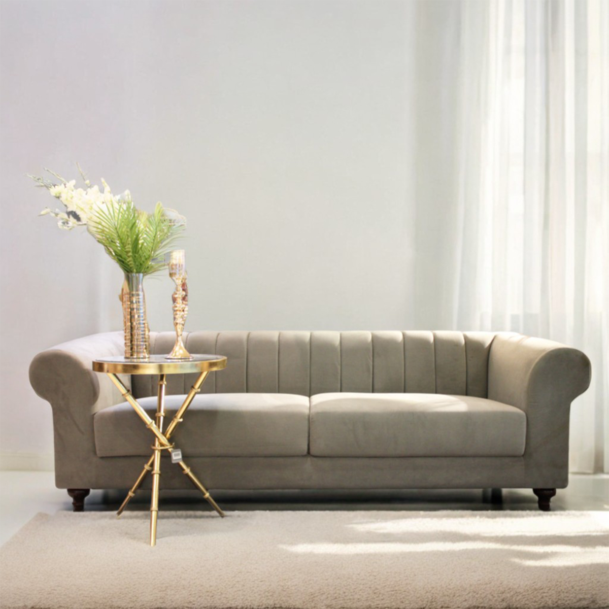 5 Seater Panelled Bulky Arm Sofa | Daraz.pk