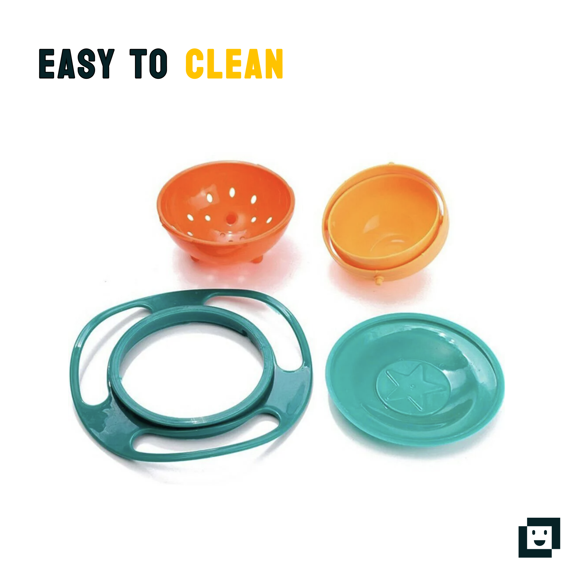 Loopick Magic Gyro Bowl 360 Rotate Spill-Proof Baby Bowl For Infants ...