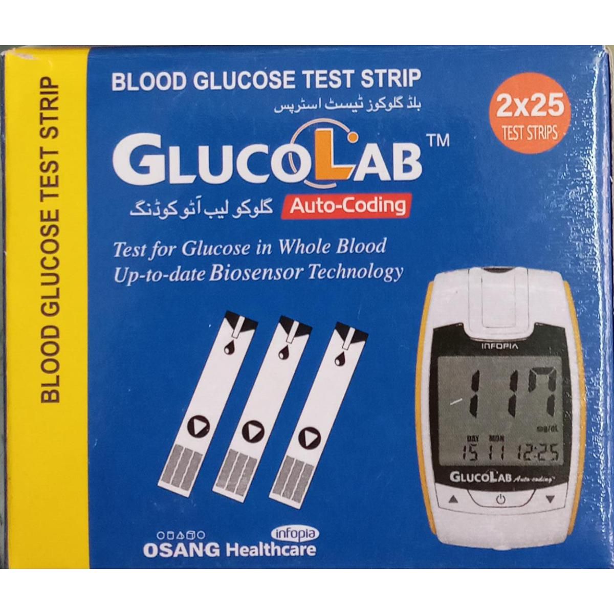 Glucolab Glucometer strips pack of 50 strips Firs Aid Kit | Daraz.pk