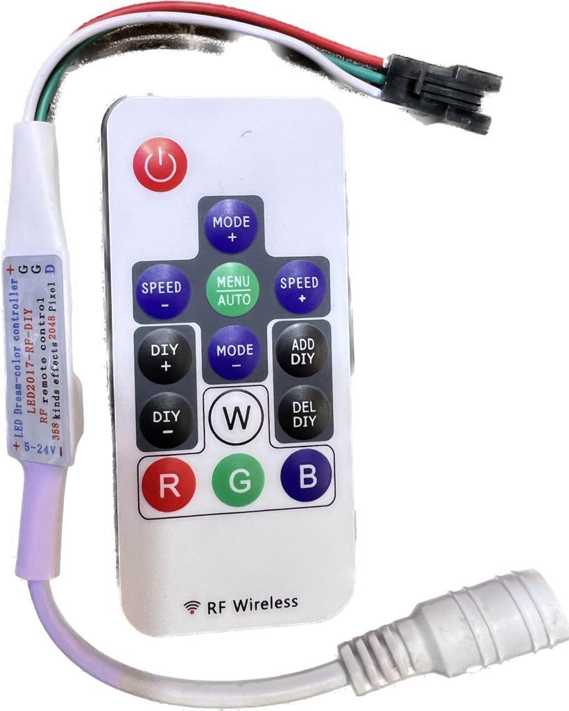 RGB LED Pixel Strip Lights Wireless Remote Controller for WS2811 SK6812 ...