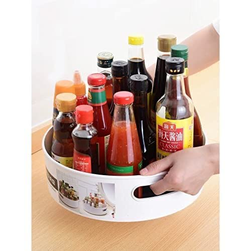 360° Rotating Kitchen Organizer Tray Lazy Susan Rack Kitchen Storage ...