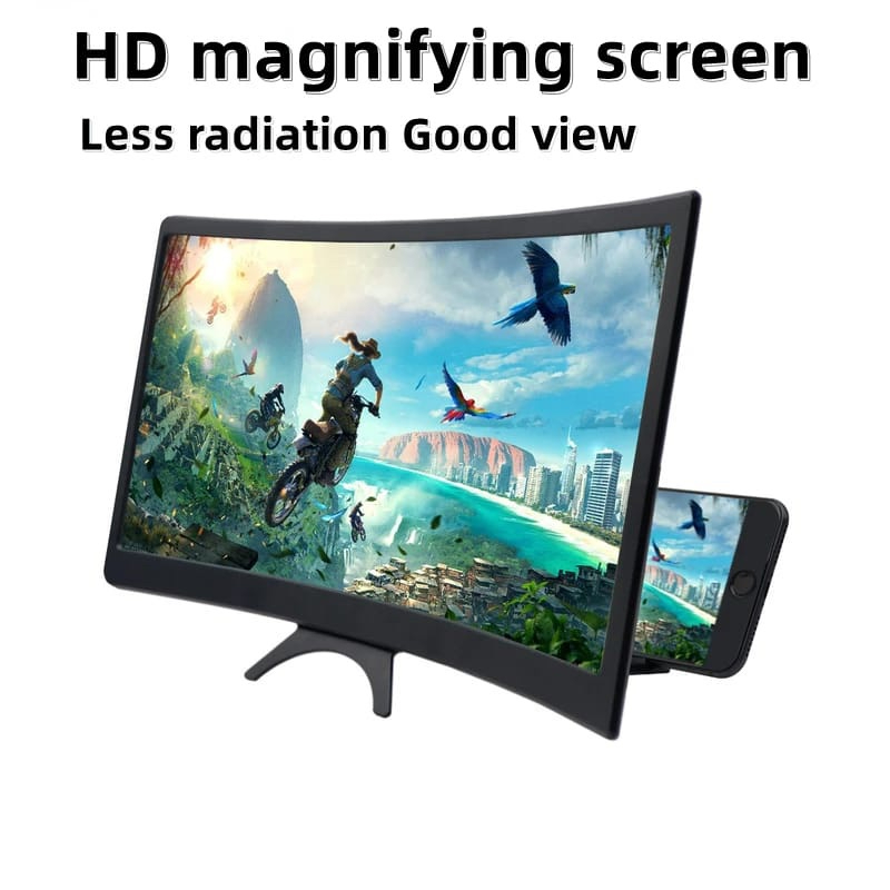 Curved Screen Mobile Phone Screen Amplifier 12 Inch Curved Screen ...