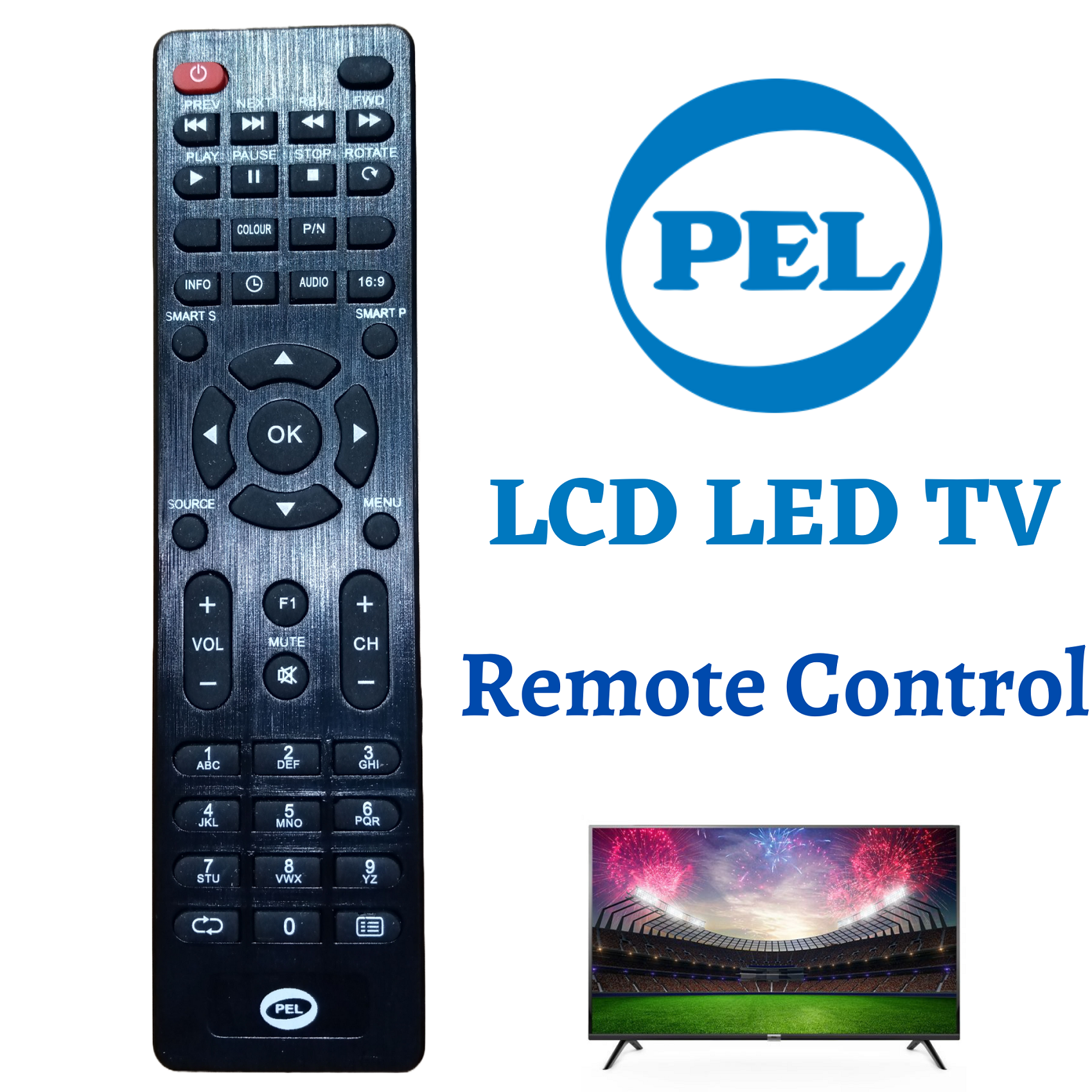 PEL LED LCD TV Remote Control PEL Remote Control | Daraz.pk