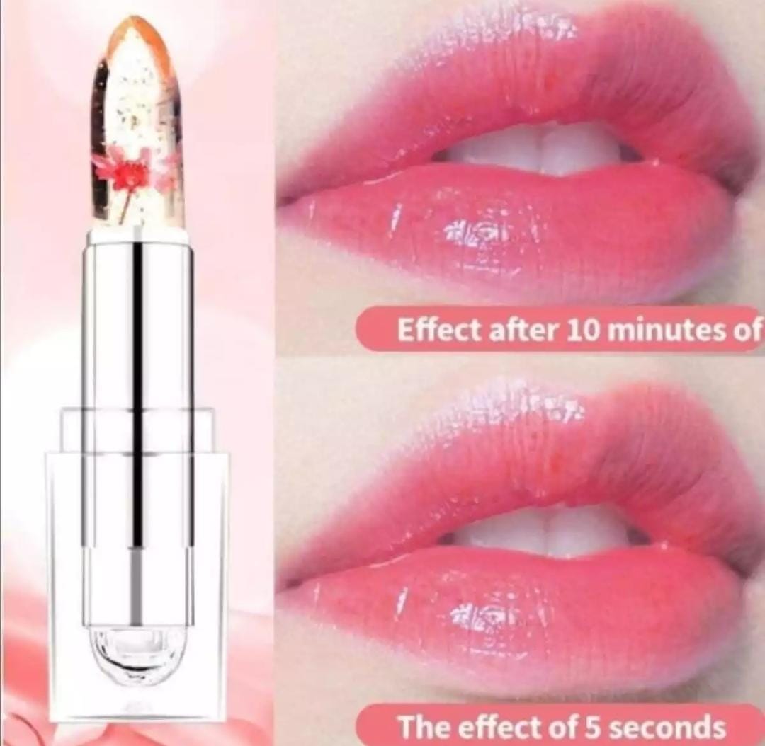 High Quality Transparent Color Changing Flower Jelly Lipstick | Daraz.pk