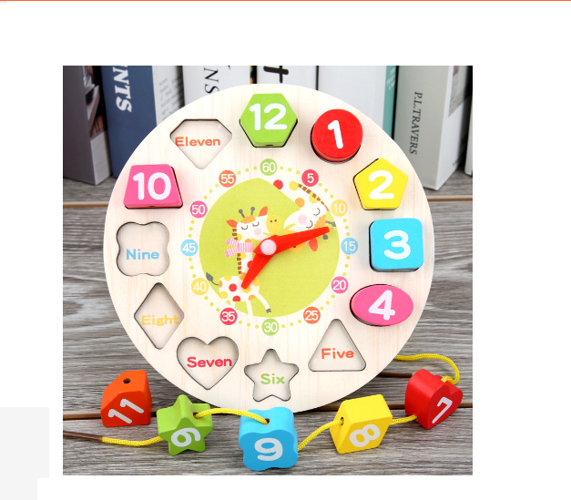 Clock for Kids Game Number Clock Wooden Toys Seton clock Children's ...