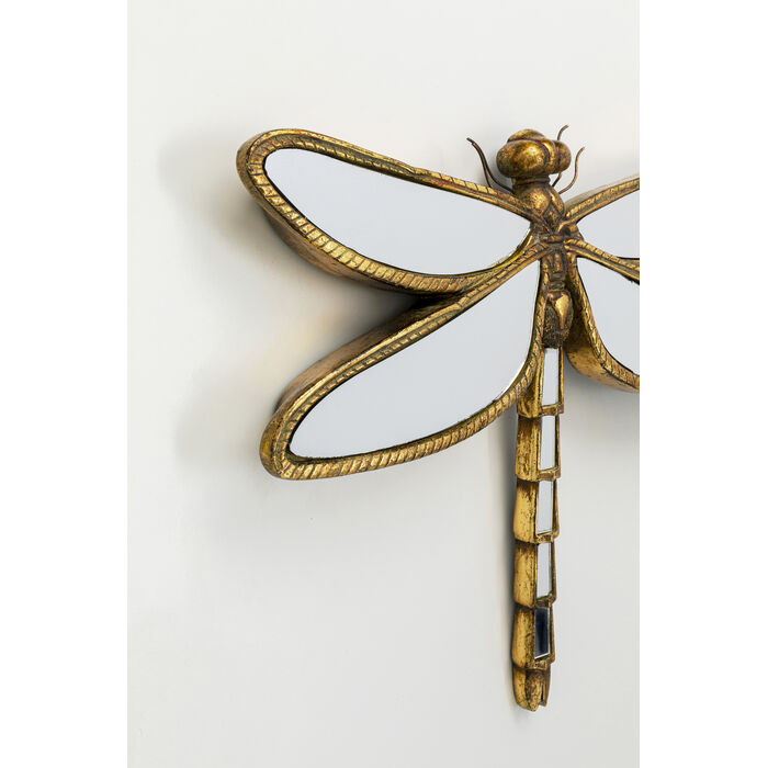 Set of 3 Metal Retro Insect Wing Wall Mirrors - Dragonfly and Butterfly ...
