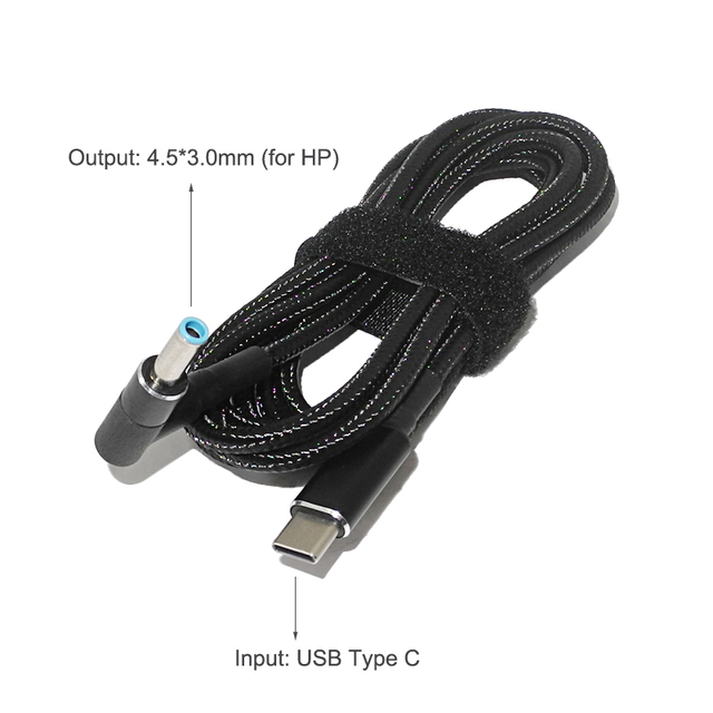 100W USB Type C Laptop Power Adapter Charging Cable Cord Dc Jack Plug ...