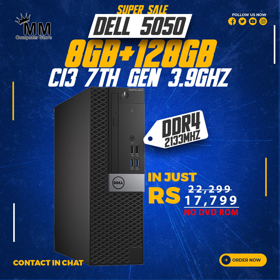 DELL Optiplex 5050 Core i3 7Th Gen 3.9Ghz + 8GB /12GB/16GB/24GB/32GB ...