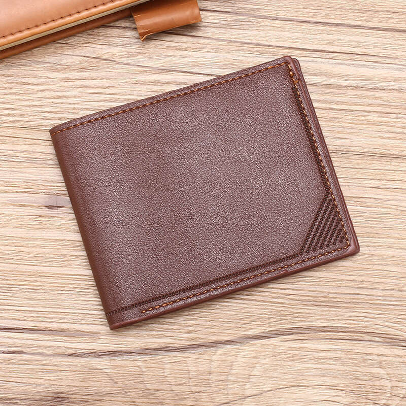 Wallet horizontal ultra thin 2024 new leather personalized and simple ...