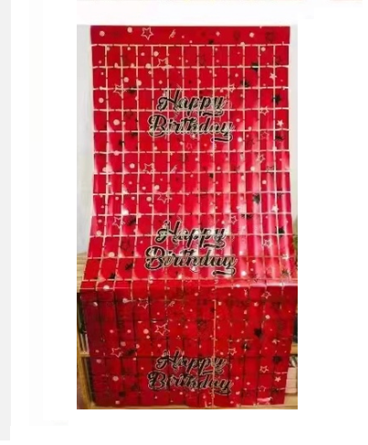 Sequin Happy Birthday Printing Foil Curtain Backdrops Birthday Party ...