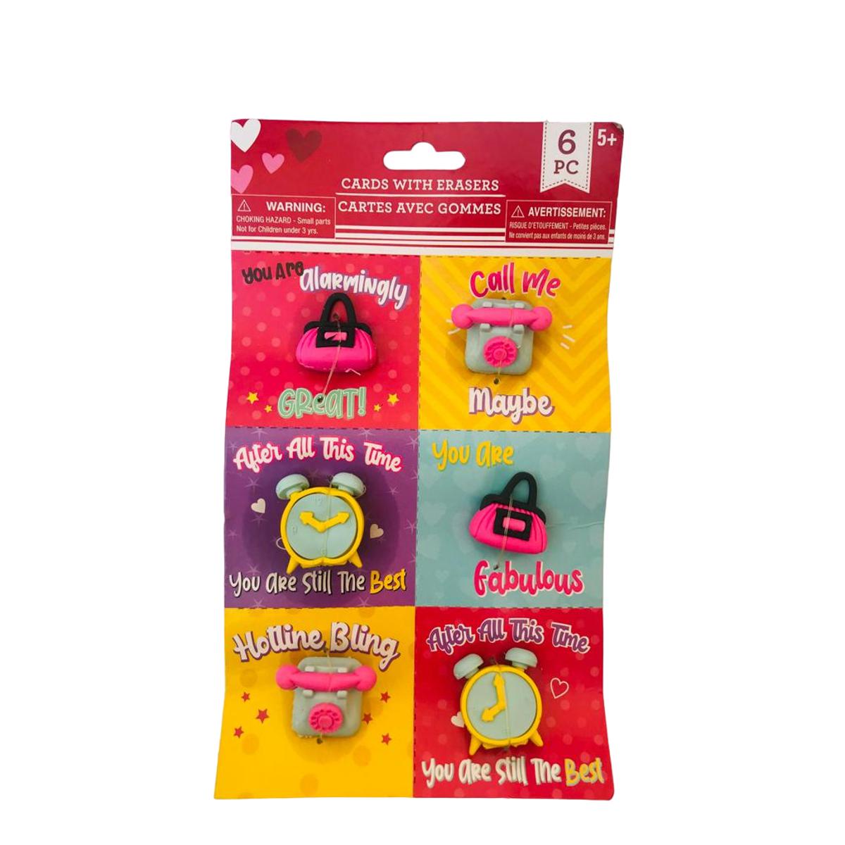 Bag, telephone and clock card erasers for kids | Daraz.pk