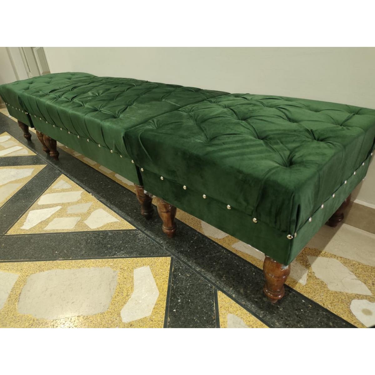 Sofa 4 Seater Puffy Sets Fabric maroon Valvid customize (Size 2 unit ...