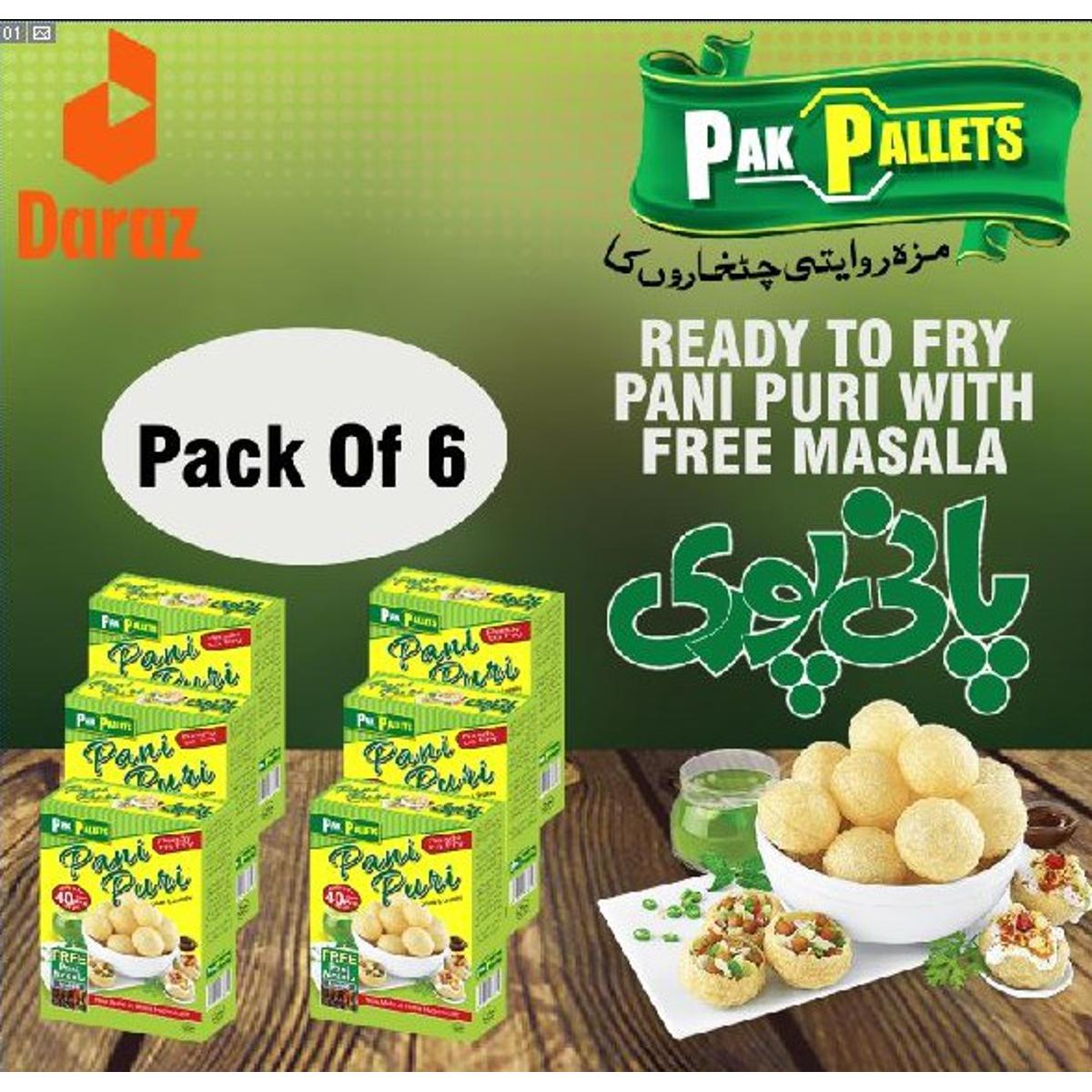 Pack Of 6 Pani Puri, Ready to fry Pani Puri, Spicy Gol Gappay, Homemade ...