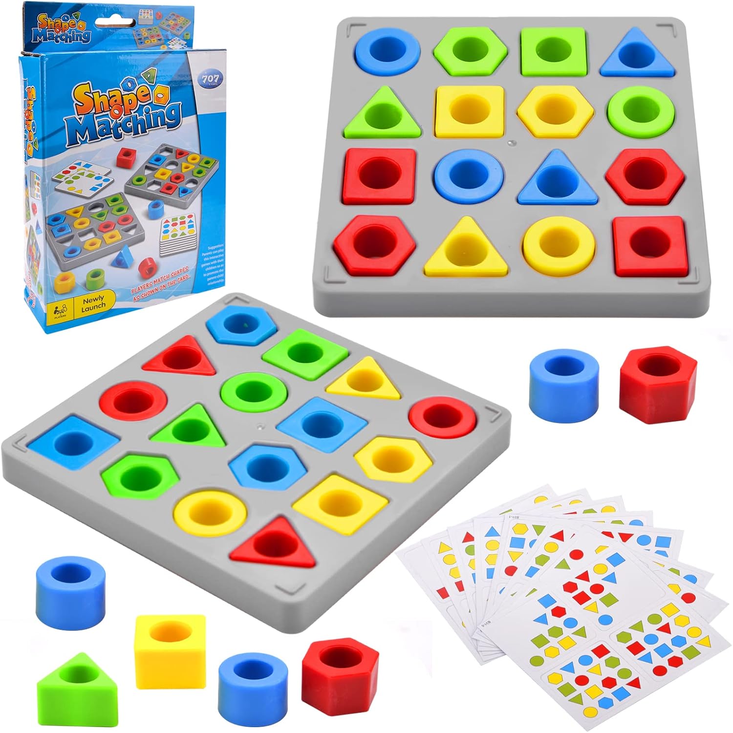 Montessori Shape Matching Game 707-B31, Shape Adjustment Game, Color ...
