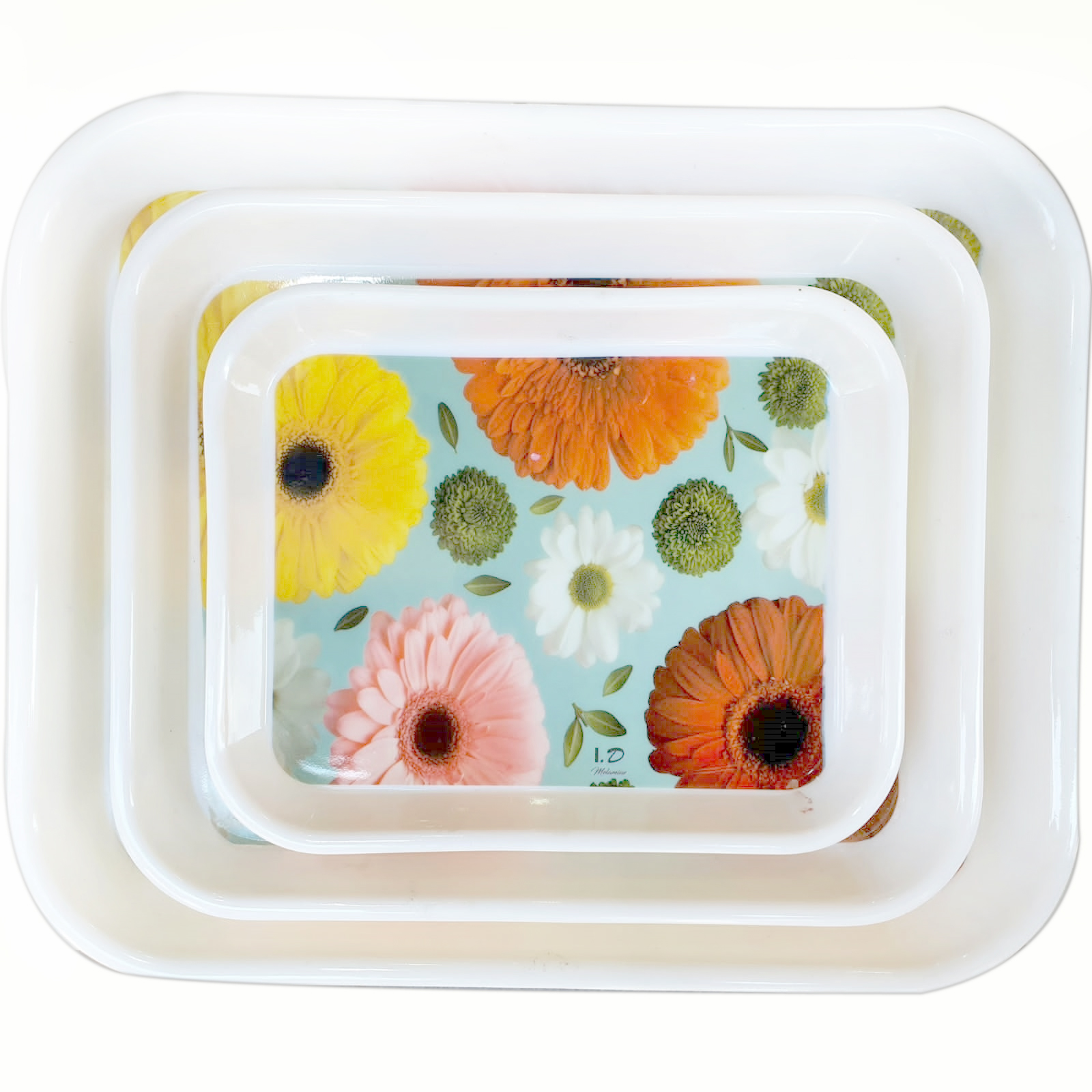 Pack of 3 high quality melamine tray set | Daraz.pk