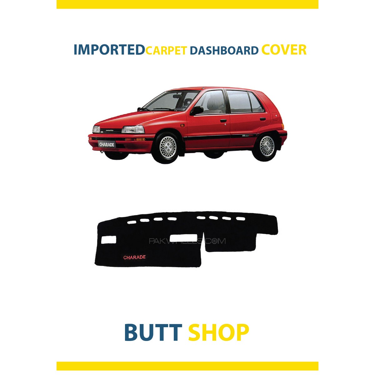 DAIHATSU CHARADE 86 DASHBOARD COVER /CARPET IMPORTED STUFF BLACK 1PC ...