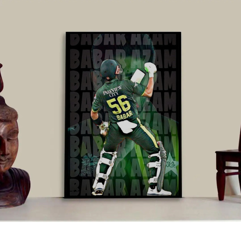 Babar Azam Picture Frame For Boys and Girls Cricket Fans Room ...