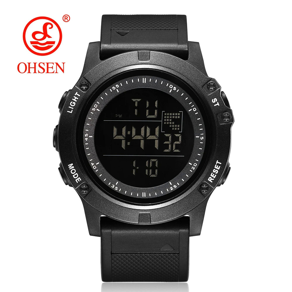 Fashion OHSEN Hombre Male Digital Watches 5ATM Dive Man Mens Sports ...