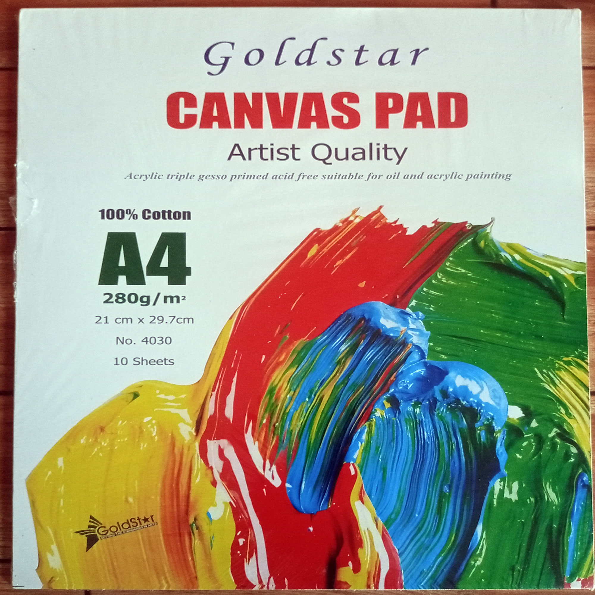 Canvas Pad Acrylic Artist's Book (Size A4 / A3 280 g/m, 100% Cotton, 10 ...