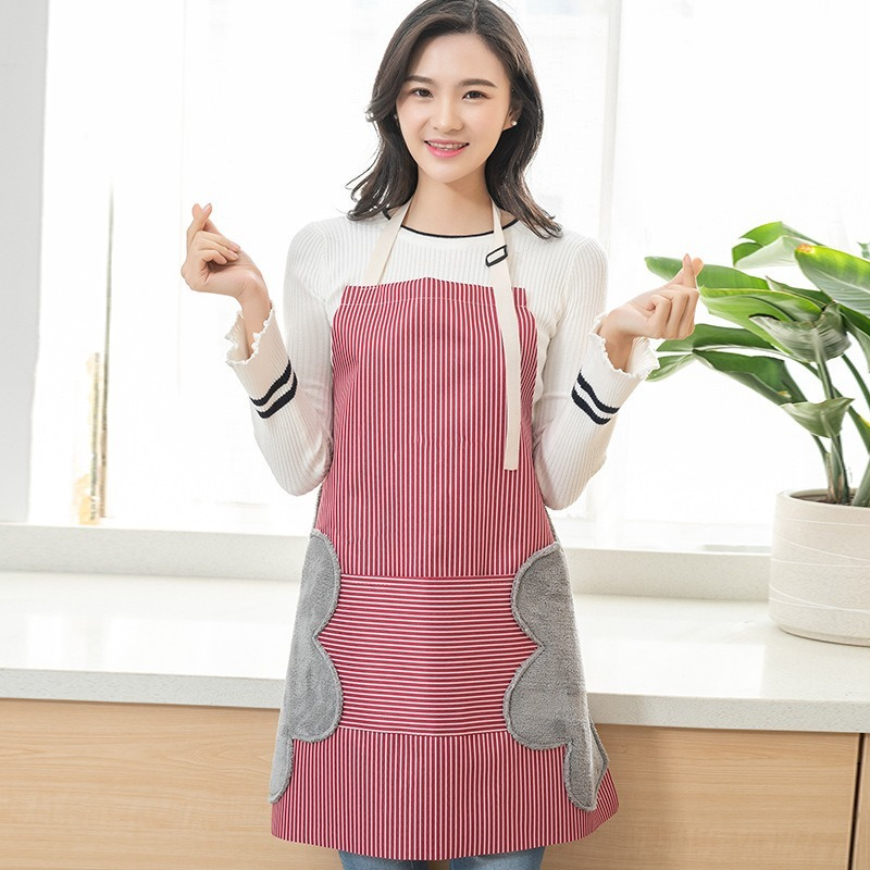 Hand-wiping Waterproof Kitchen Apron Wipeable Adult Oil Resistant ...