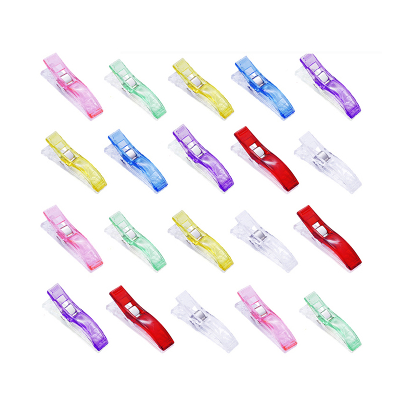 Grim Teiousx 20Pcs Large Sewing Clips Multicolor Plastic Clips Fabric ...