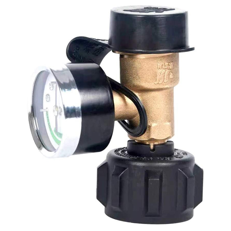 1 Pack Propane Tank Gauge with Connection 5-100 LB Pressure Valve ...