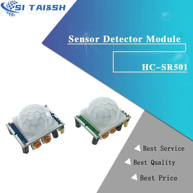1PCS SR501 HC-SR501 Adjust IR Pyroelectric Infrared PIR module Motion Sensor Detector Module for ...