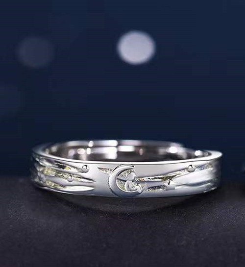 Romantic The Little Prince And Roses Couple Rings | Daraz.pk