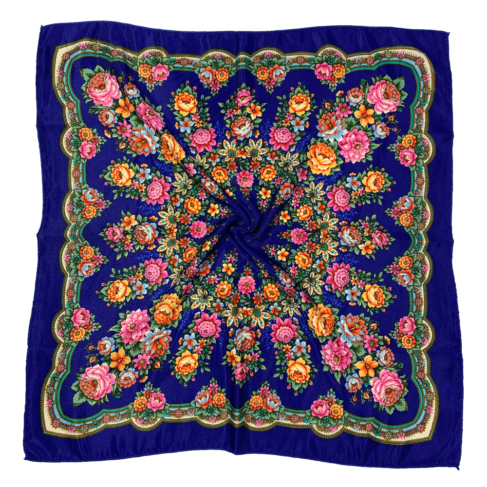 70*70cm Russian Floral Print Scarf Women Square Bandana Headband ...
