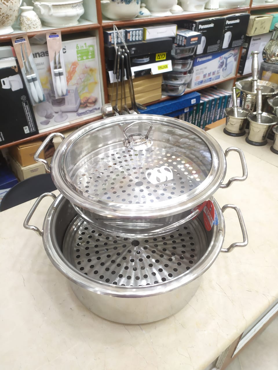 Alpha 2 Layer Stainless Steel Steamer Pot Cookware, Double Bottom ...