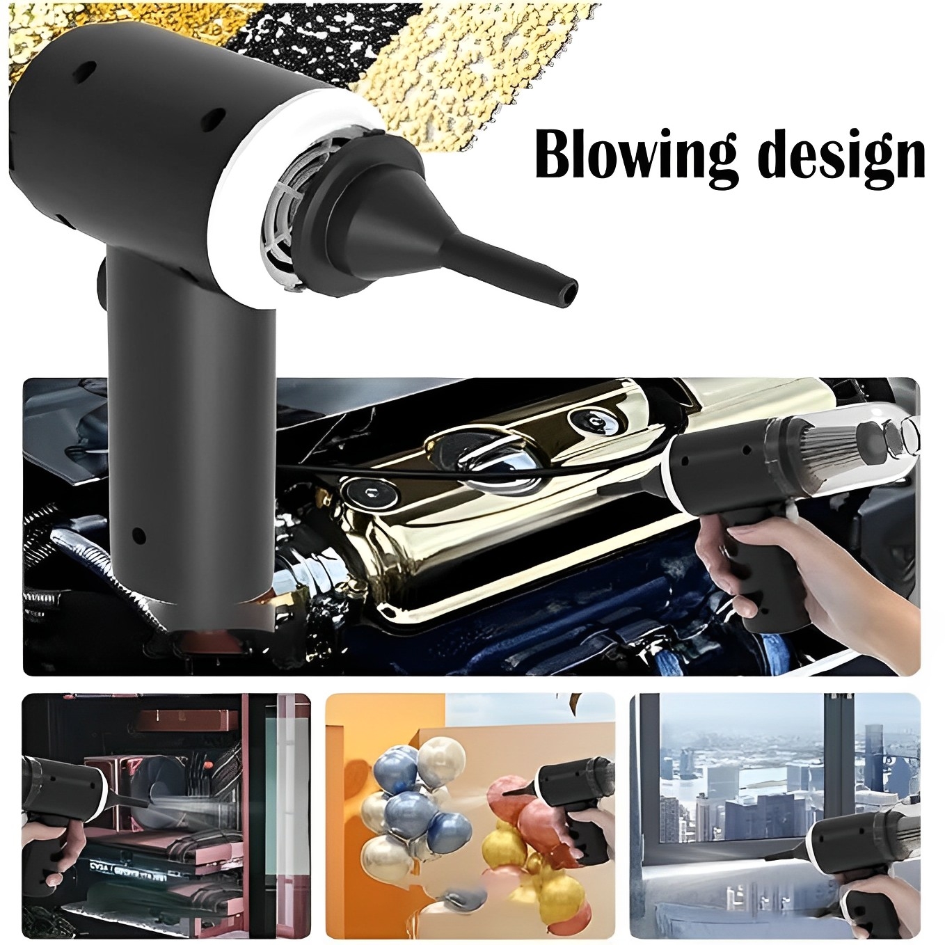 Mini Portable 3 In 1 Powerful Cordless Vacumm Cleaner Duster Blower Air ...