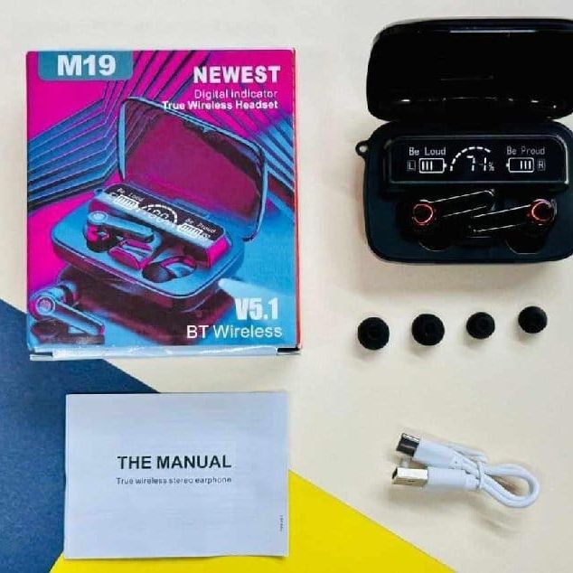 M19 Earbuds TWS Earphone Touch Control Wireless Bluetooth 5.1 Headphones With Microphone With ...