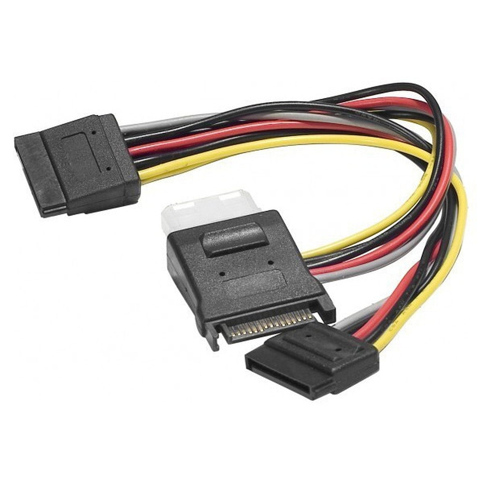 SATA Power Y Splitter Cable Adapter - M/F - Power splitter - SATA power ...