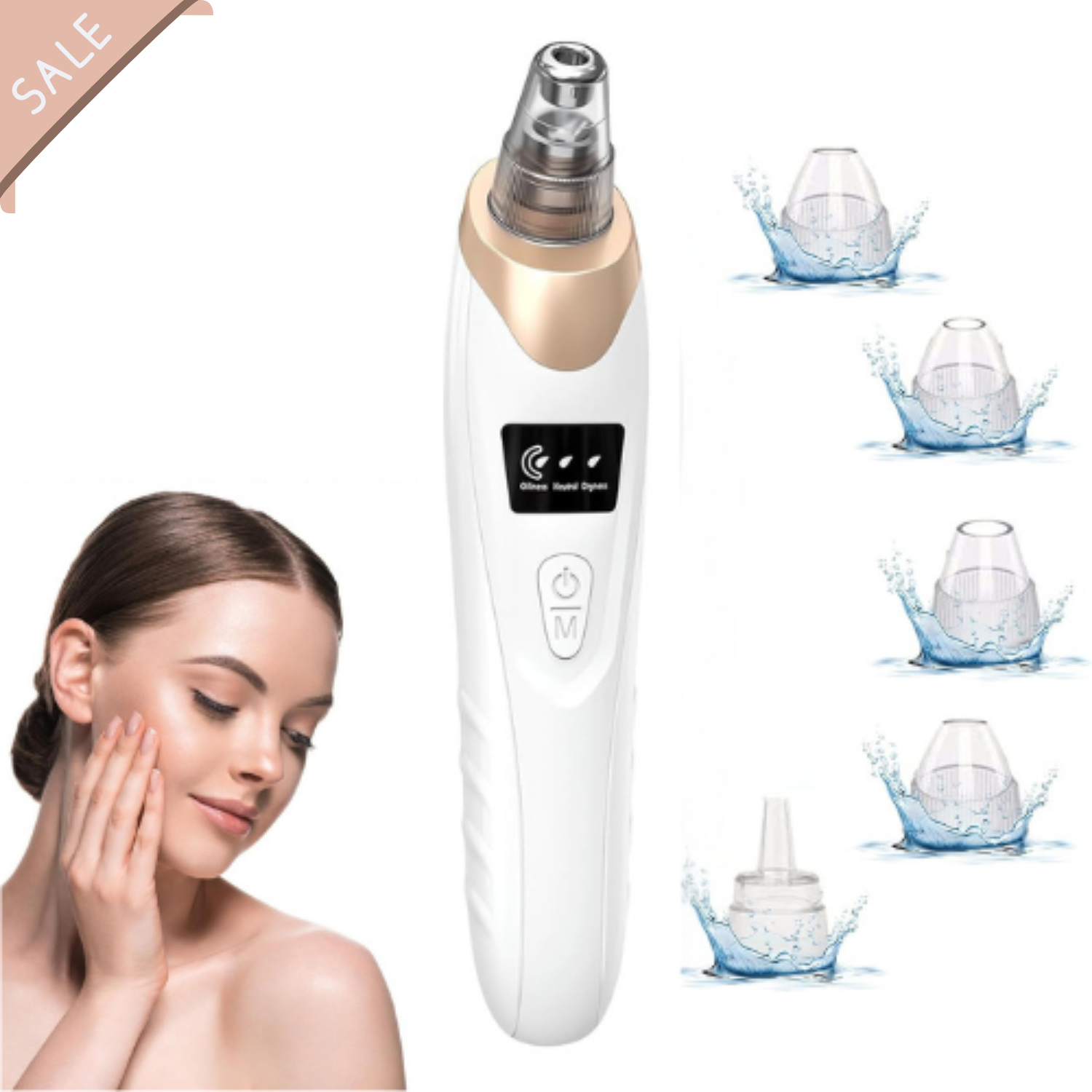 5 in 1 Blackhead Removal Multifunction Rechargeable Machine | White ...