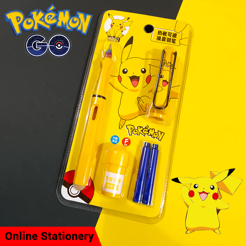 CHREN Pikachu Erasable Cute Fountain Pen Set With Refill Inks 4021 ...