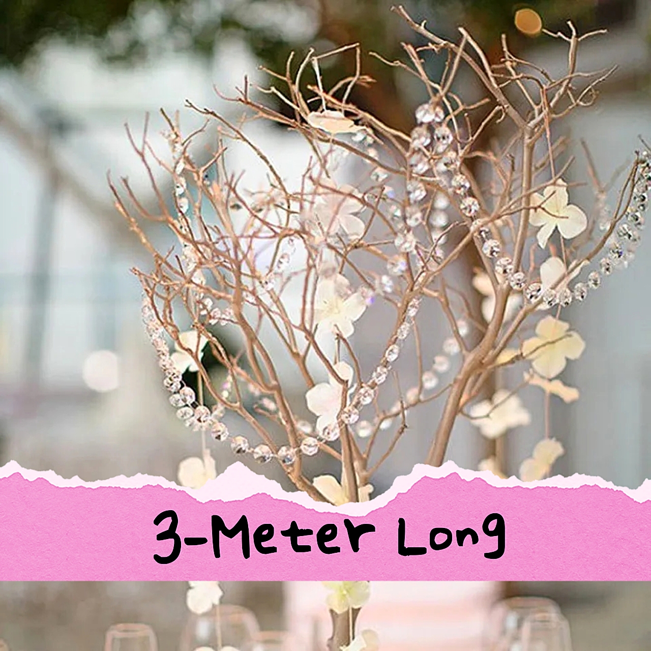 1-Line/Lari of Crystal K9 Window Christmas Party Decoration Garland ...