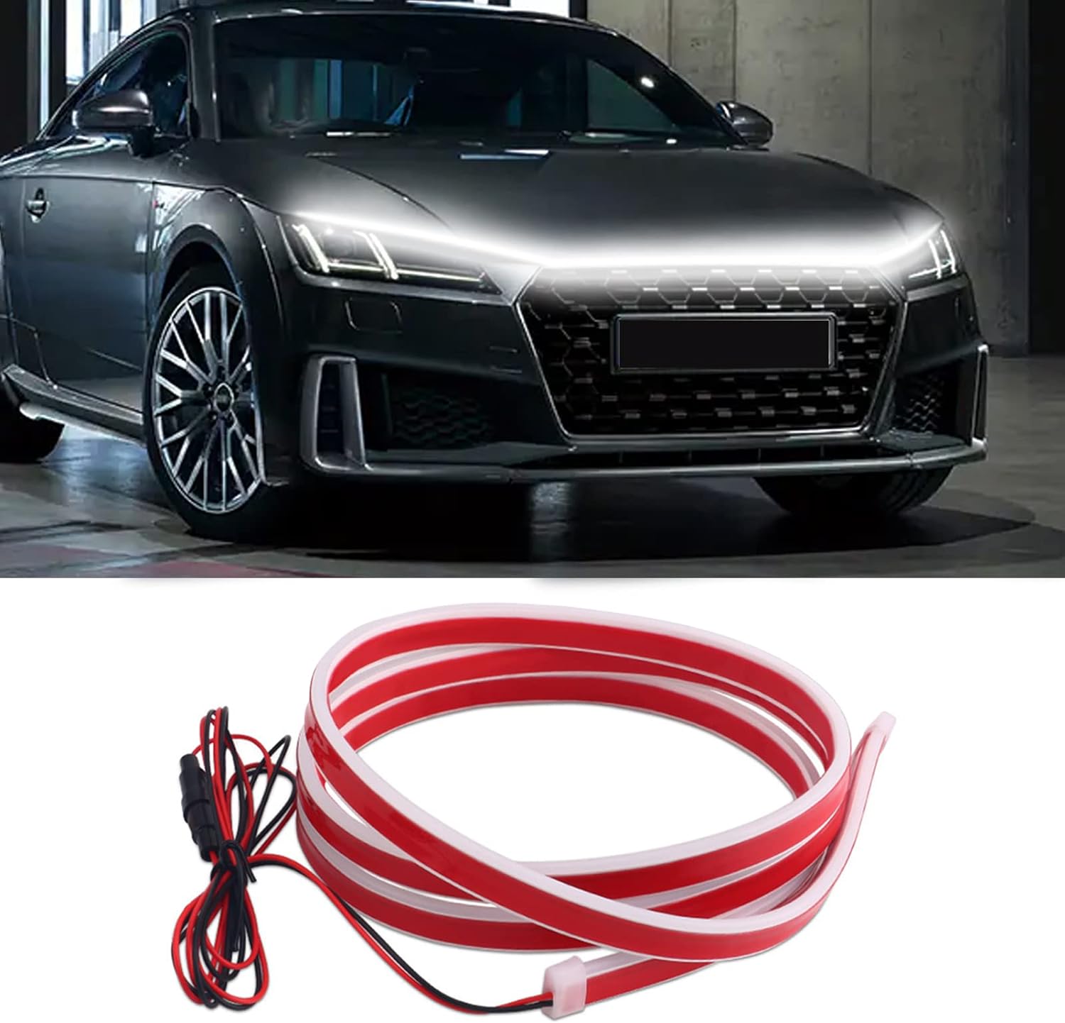 Car Eyebrow DRL LED Light - 12V - 60cm - White Parking - Yellow Flowing ...