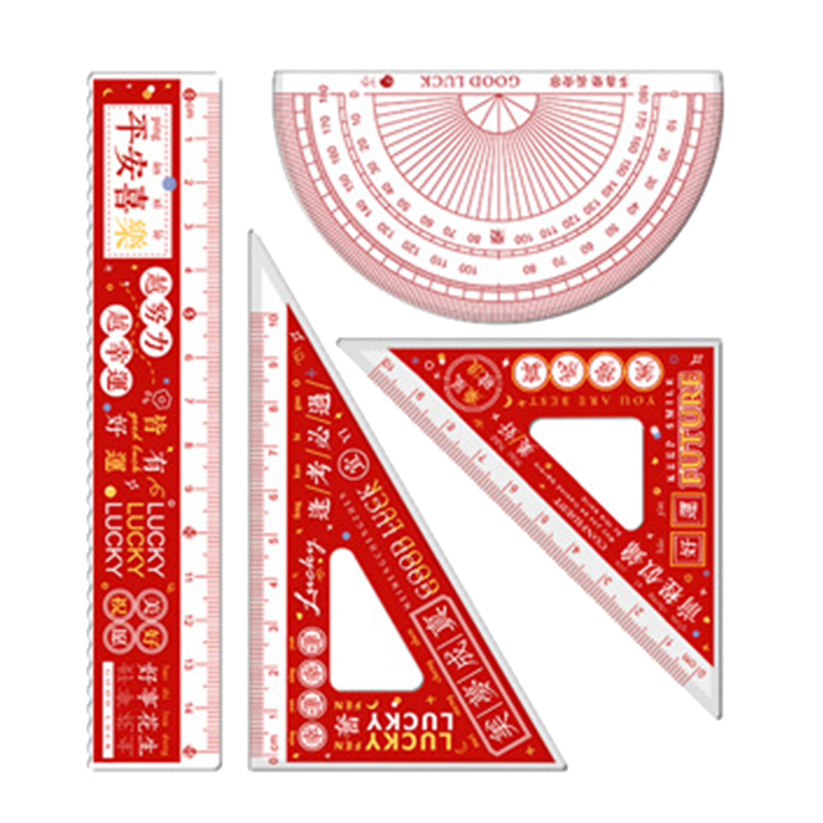 Student Ruler Set Precision Scale Architects Engineers Geometry Ruler ...